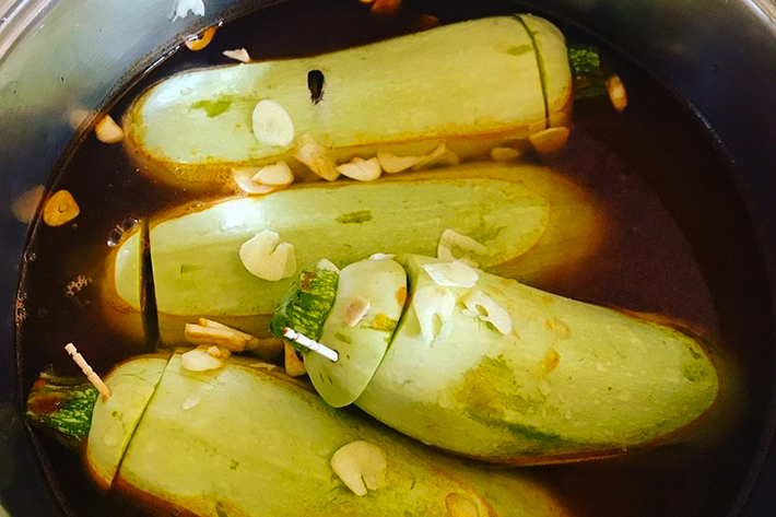 Calabacín relleno al estilo libanés