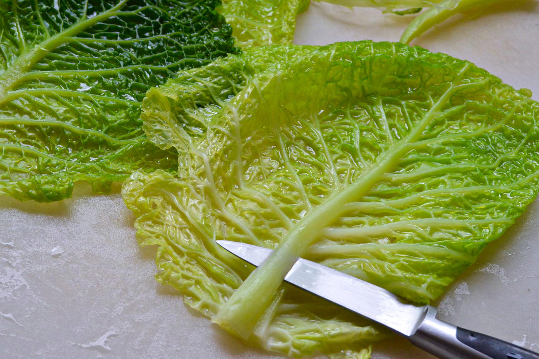 RECETA DE HOJAS DE COL RELLENAS DE BACALAO CON TOMATE